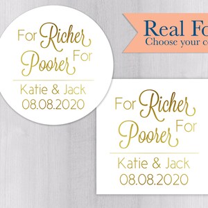 For Richer for Poorer Stickers Lottery Ticket Wedding - Etsy
