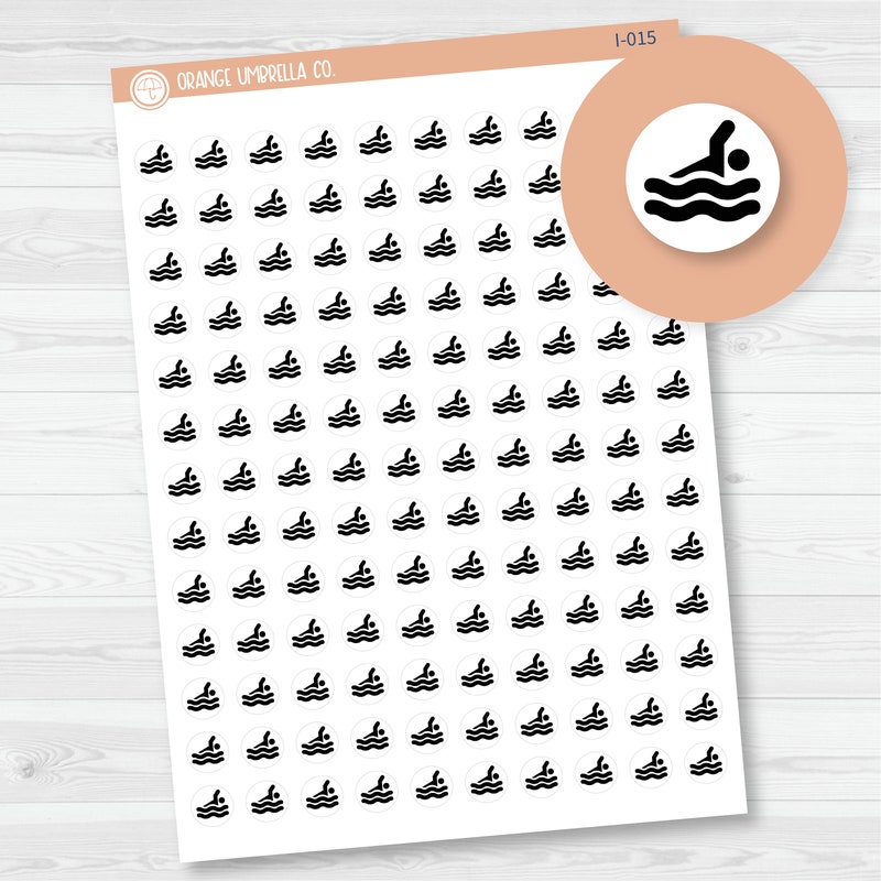Swim Stickers - Etsy