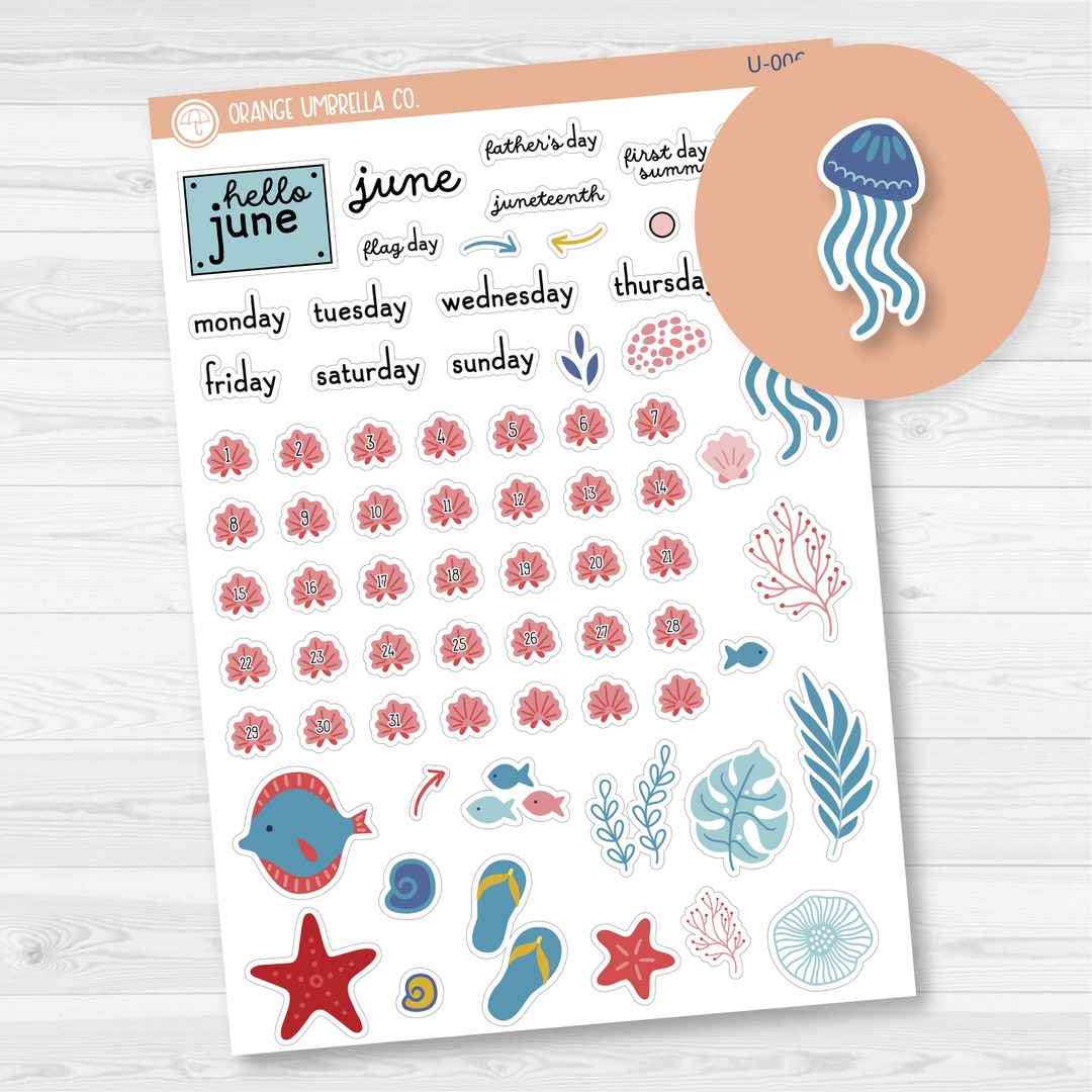Build Your Own Journal Kit Planner Stickers | June F16 | U-006 - Etsy