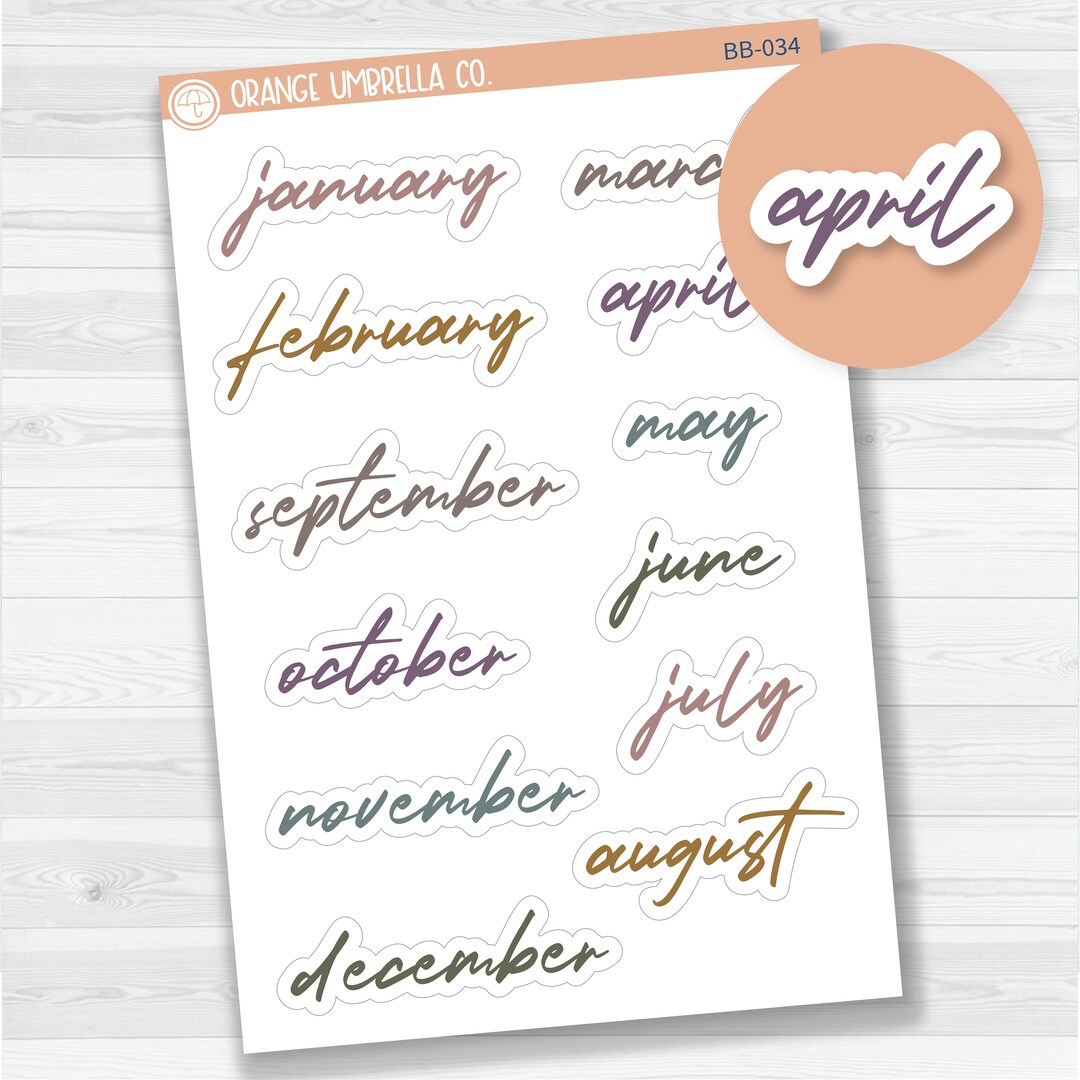 7x9 Months Scripts Bold Blooms for Erin Condren | BB-034 (planner) - Etsy