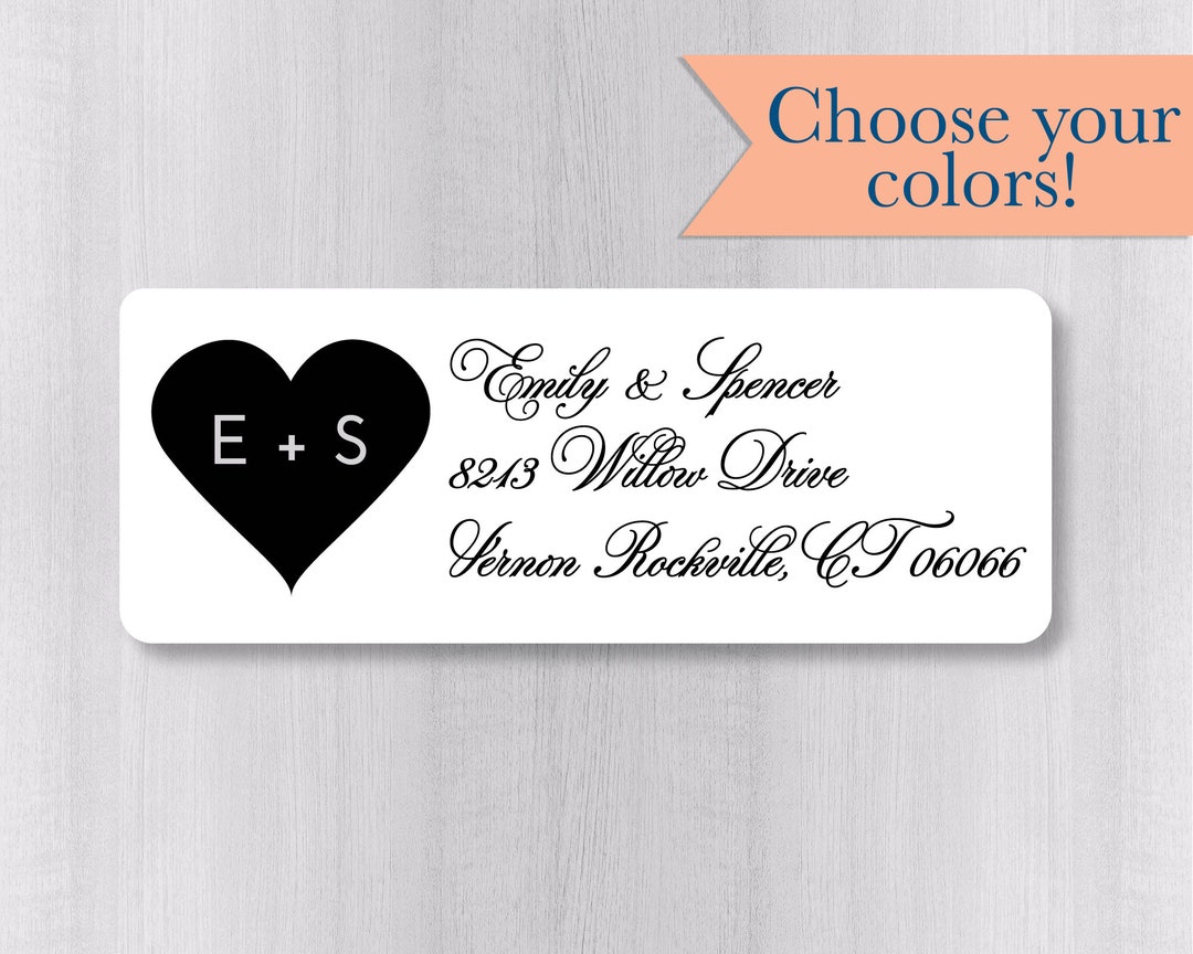 Wedding Invitation Return Address Labels, Wedding Stickers, Return ...