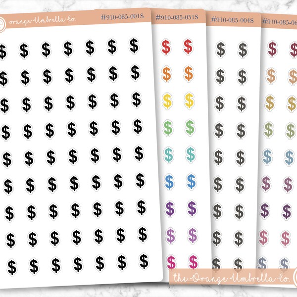 Dollar Sign Sticker - Etsy