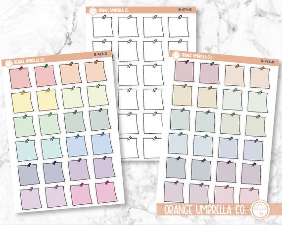 Push Pin Small Sticky Notes Icon Planner Stickers and Labels - Etsy