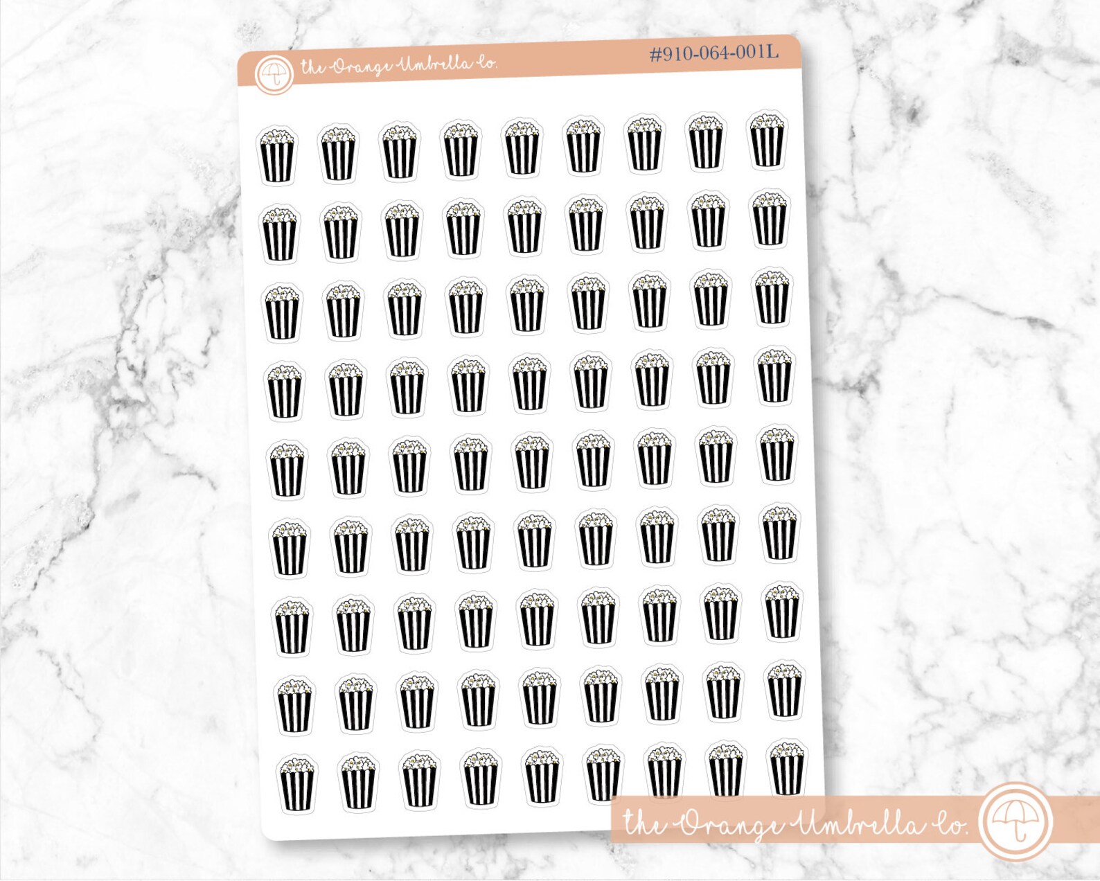 Popcorn Movie Night Icon Planner Stickers I-003 / 910-064 - Etsy