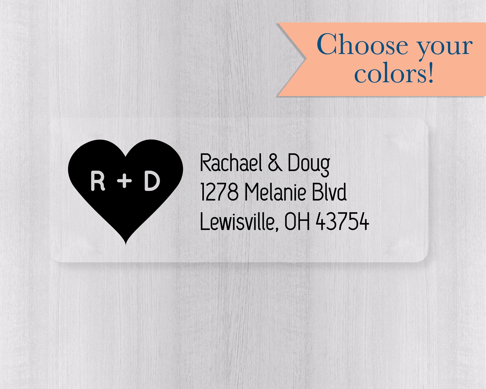 Wedding Invitation Return Address Labels White Ink Clear | Etsy