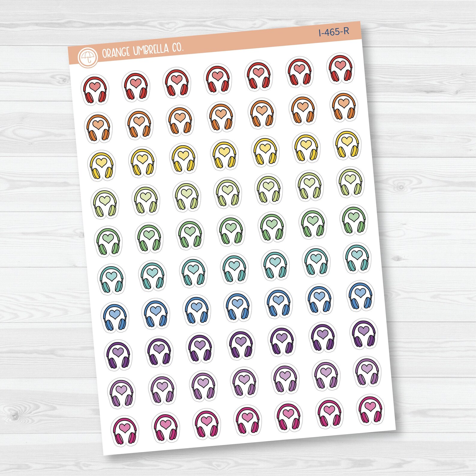 Hand Doodled Headphones Icon Planner Stickers | I-465 - Etsy