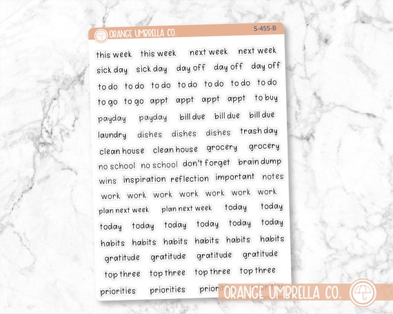 Paper, Party & Kids JuliesPlans CUSTOM Script Planner Stickers Julie ...
