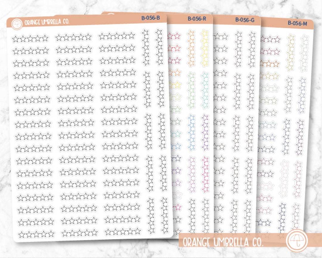 Star Rating Movie and Book Icon Tracker Planner Stickers - Etsy