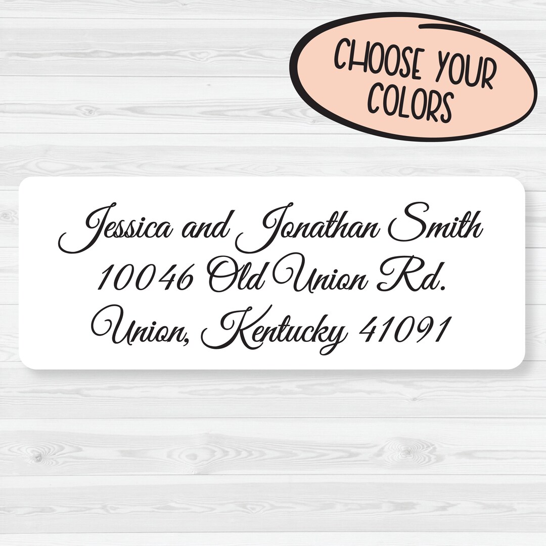 Wedding Invitation Return Address Labels | Script Cursive Wedding ...