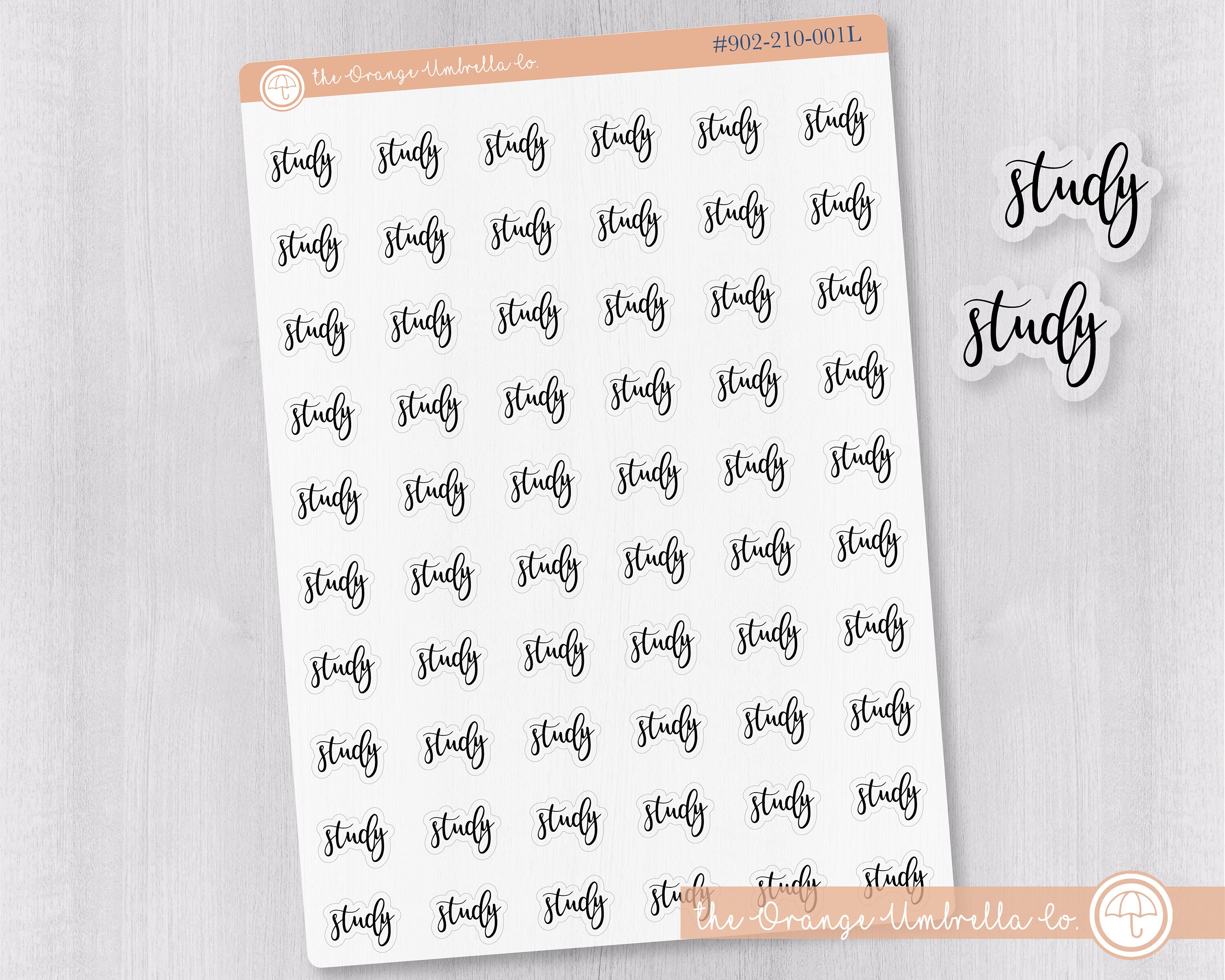 Black on Clear Transparent Planner Stickers Script In School Labels ...