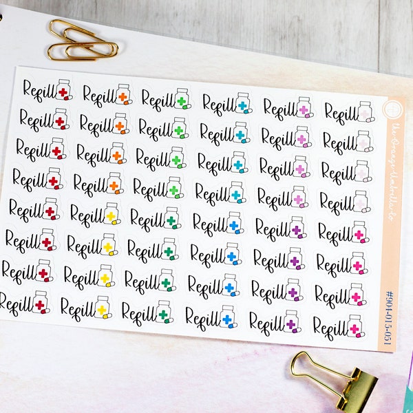 Prescription Planner Stickers - Etsy