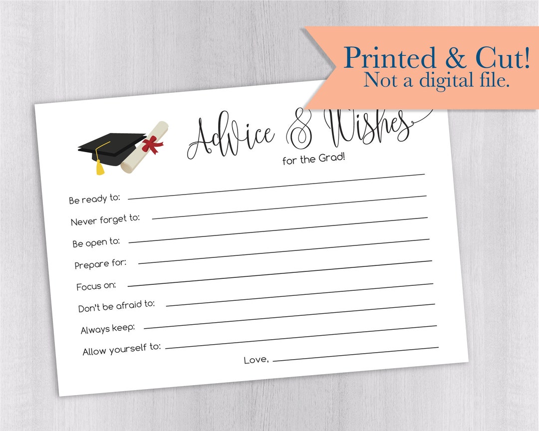 Graduate Advice Cards - 20 Pk, Advice Cards for the New Graduate ...