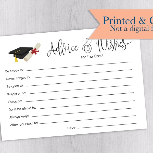 Graduation Advice Cards - Etsy