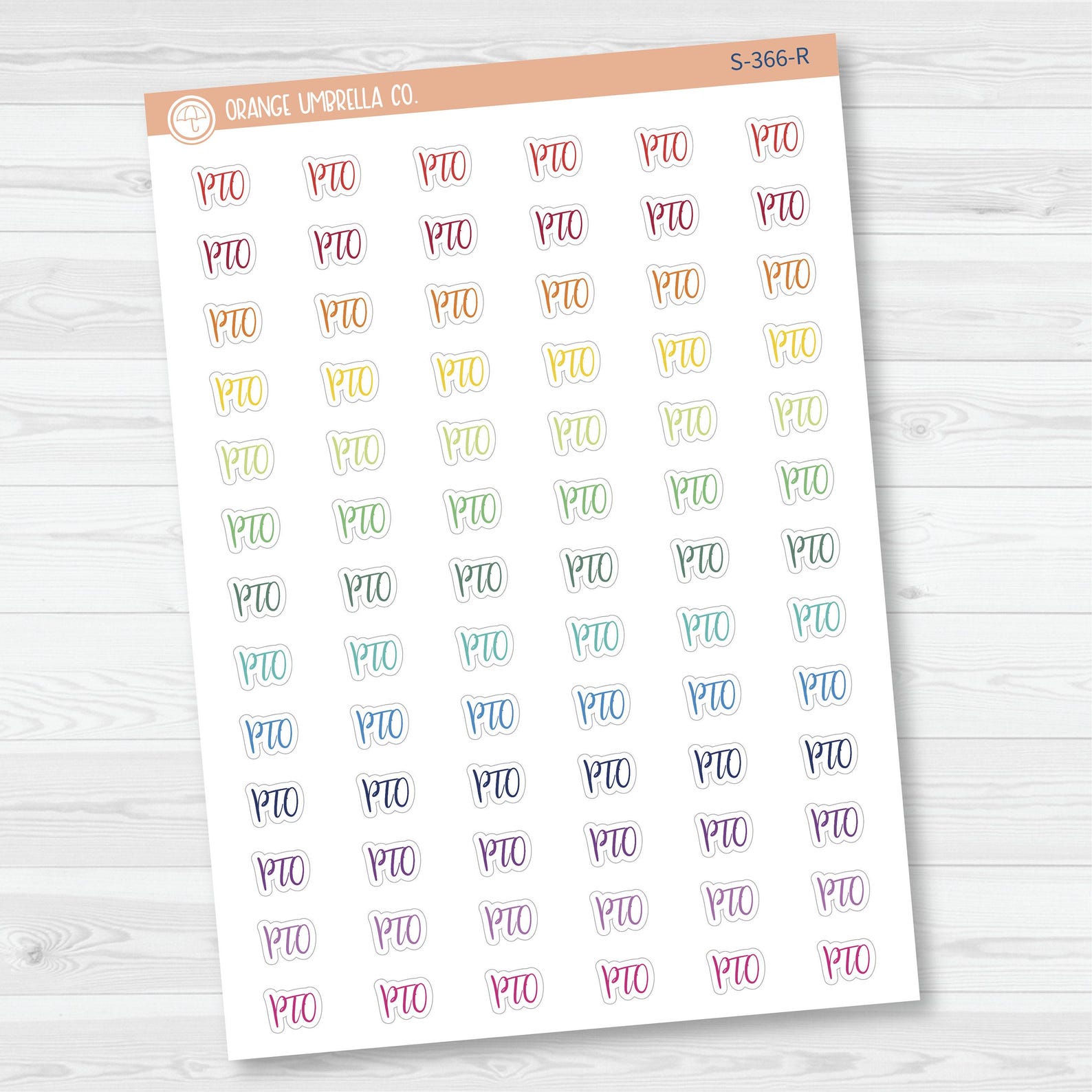 PTO Script Planner Stickers and Labels | F2 | S-366 - Etsy