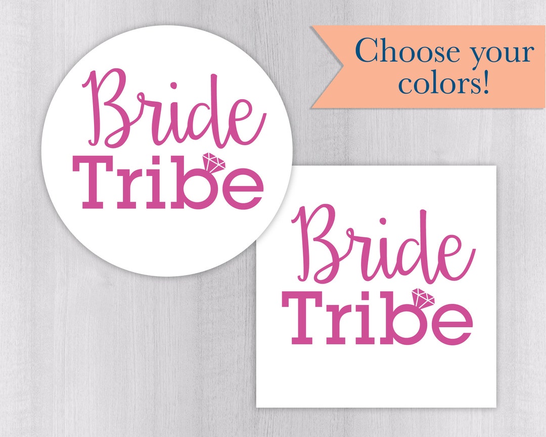 Bride Tribe Bachelorette Party Stickers, White Printed Bachelorette ...