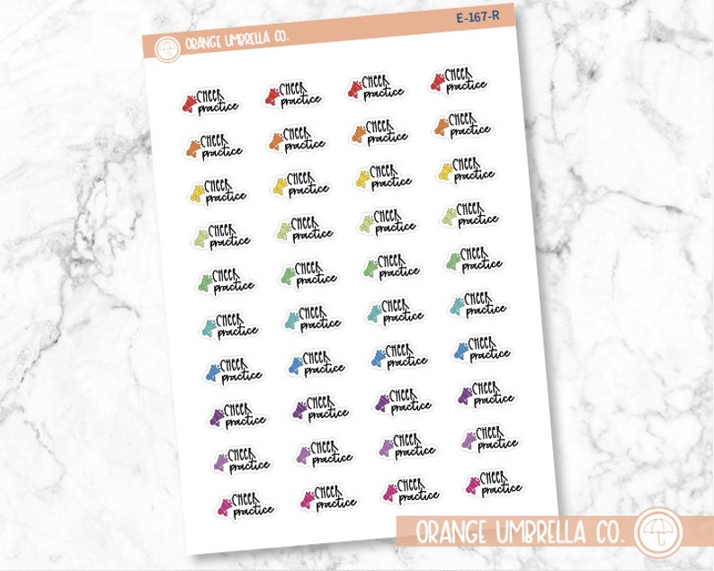 Cheer/cheerleading Practice Icon Script Planner Stickers - Etsy