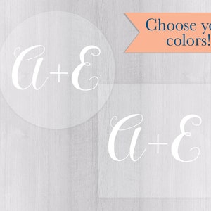 Initials Wedding Sticker, Clear Personalized Wedding Invitation Sticker ...