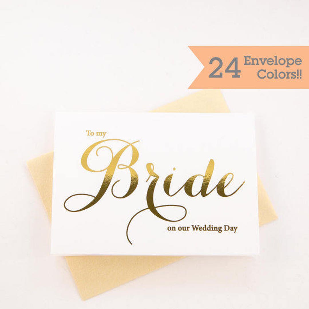 To My Bride on Our Wedding Day Card, Wedding Day Card, Wedding Day ...
