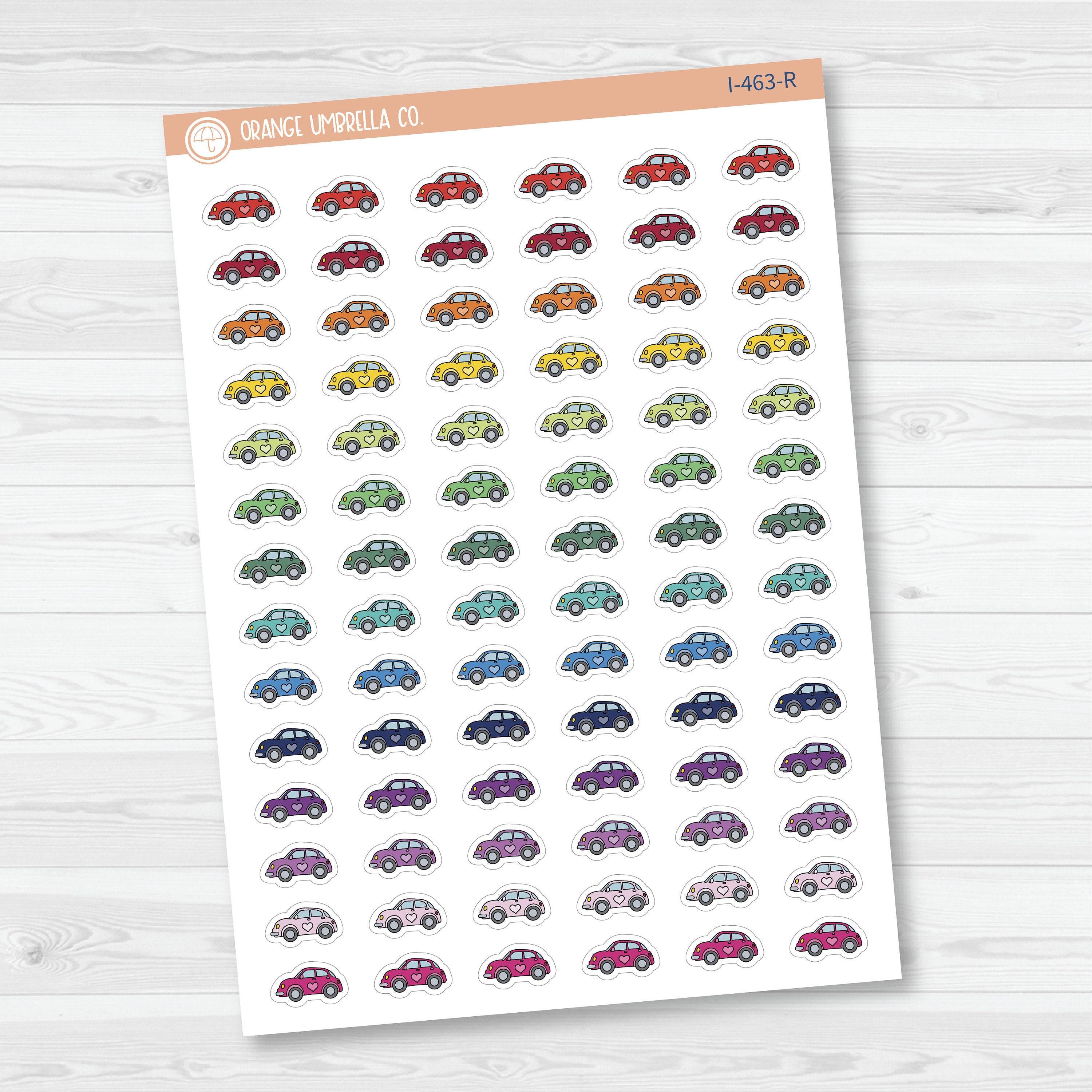 Car Doodle Icon Planner Stickers | I-463 - Etsy