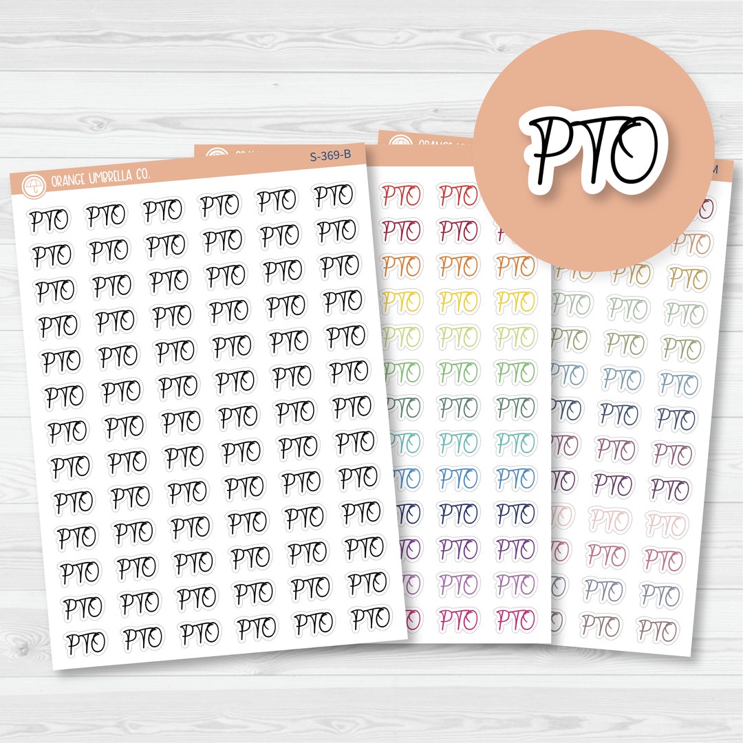 PTO Script Planner Stickers | F5 | S-369 - Etsy