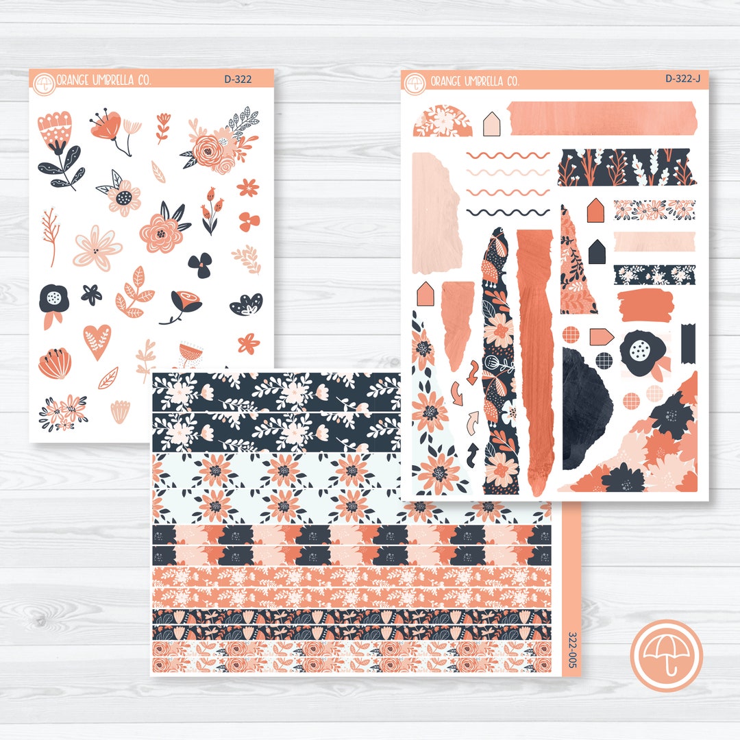 Summer Floral Kit Kit Deco Journaling Planner Stickers Melanie's Bliss ...