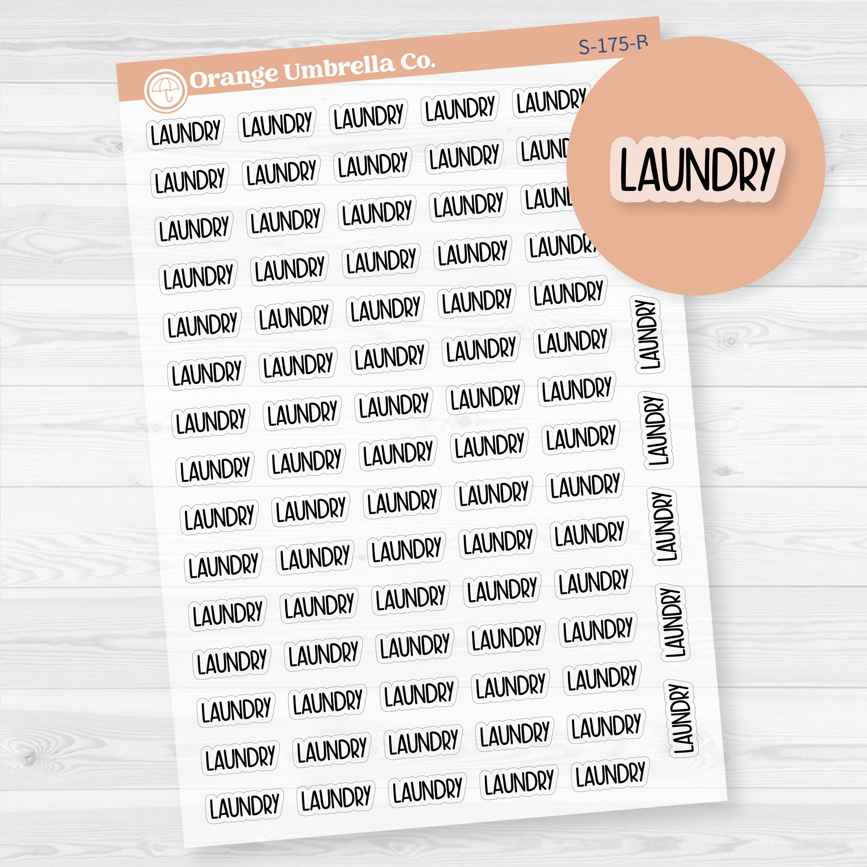 Laundry Planner Stickers | F8 | Clear Matte | S-175-BCM - Etsy