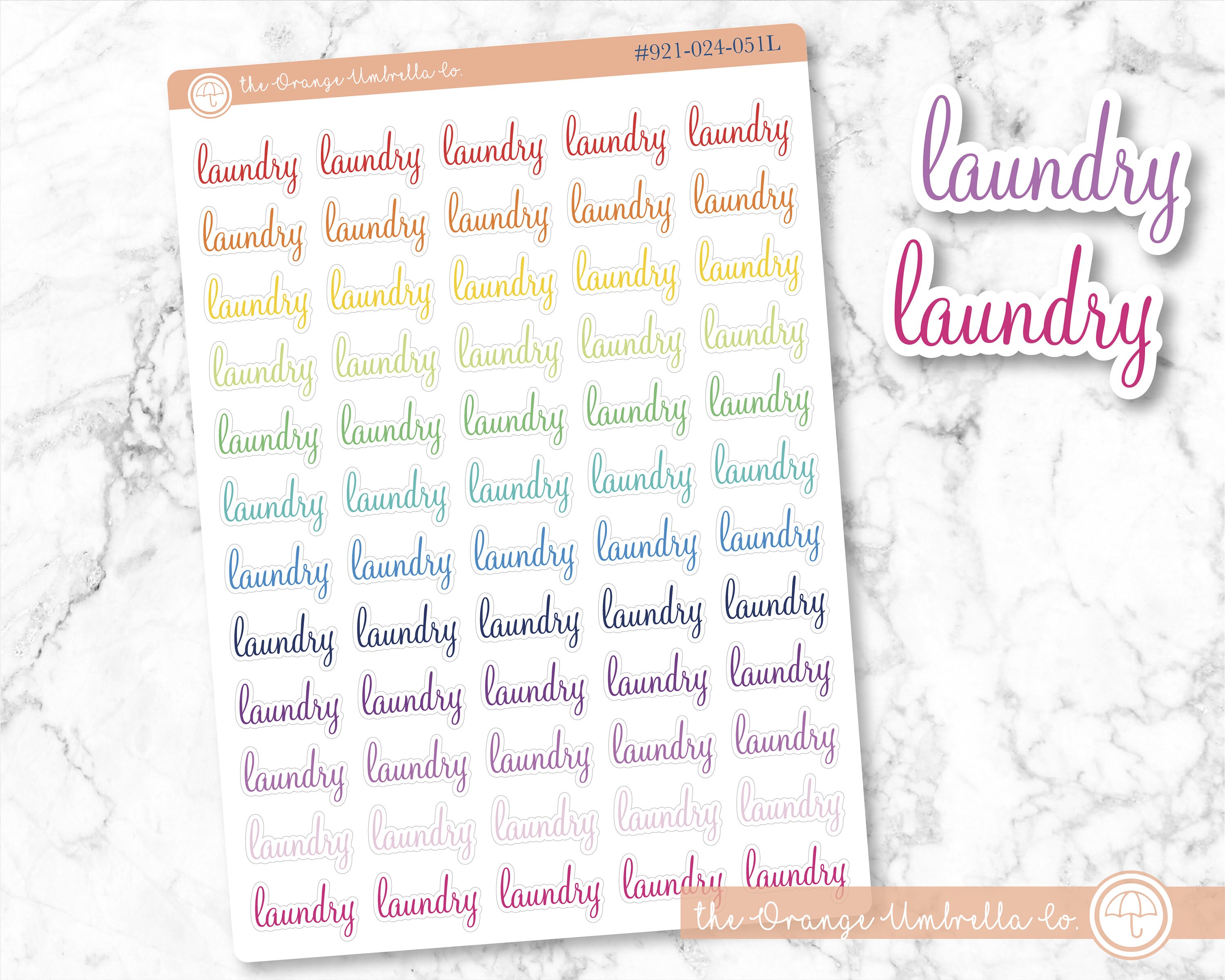 Paper & Party Supplies Paper Script Laundry Labels Rainbow Color Print ...