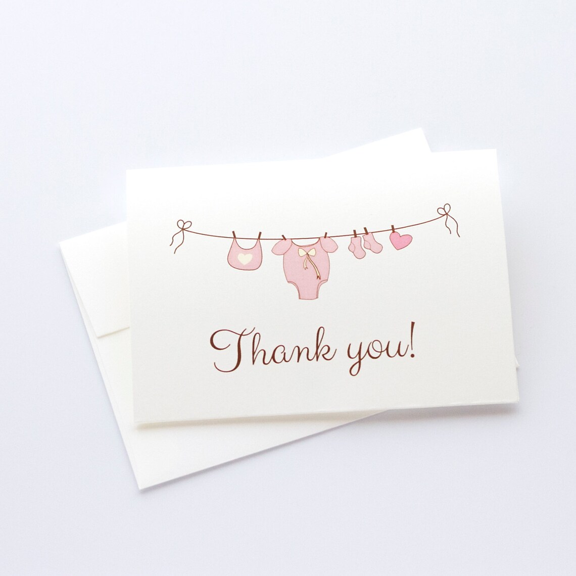 Baby Shower Note Cards 12pk Folded Note Cards Baby Girl | Etsy