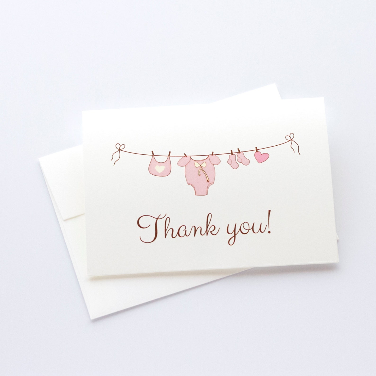 Baby Shower Note Cards 12pk Folded Note Cards Baby Girl | Etsy