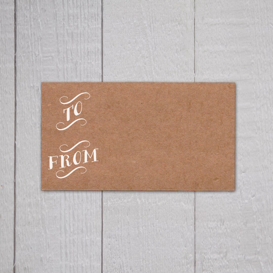 White Ink to and From Gift Tag Stickers, Gift Stickers, Gift Labels ...