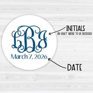 Monogrammed Wedding Stickers | Monogram Wedding Stickers | Wedding ...