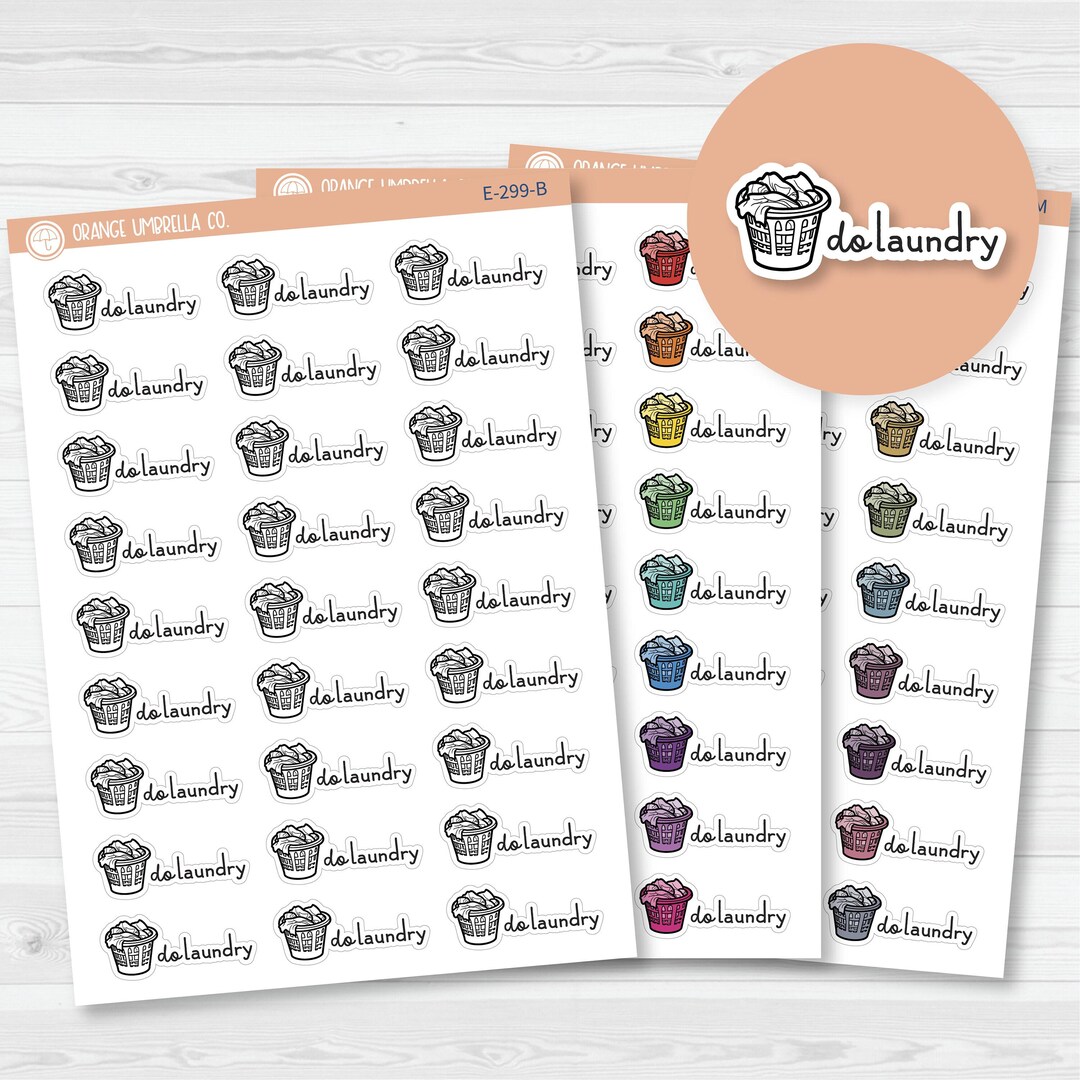CLEARANCE | Do Laundry Planner Stickers | F16 | E-299 - Etsy