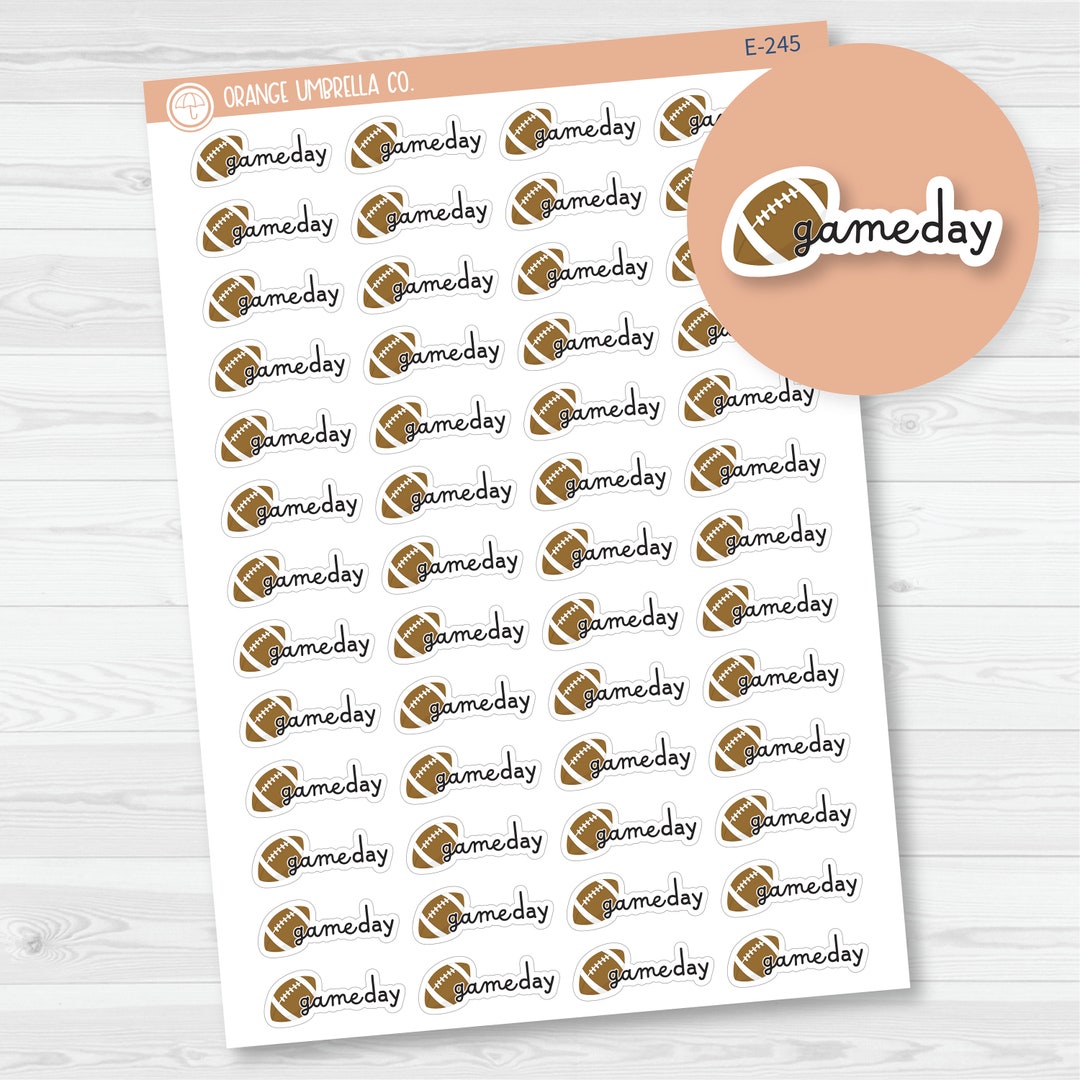 Game Day Football Event Planner Stickers | F16 | E-245 - Etsy