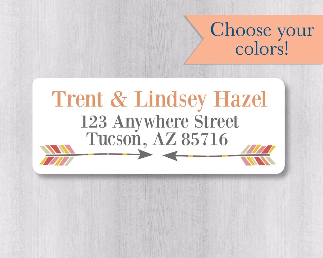 Arrow Address Labels, Return Address Labels, Arrow Address Label ...
