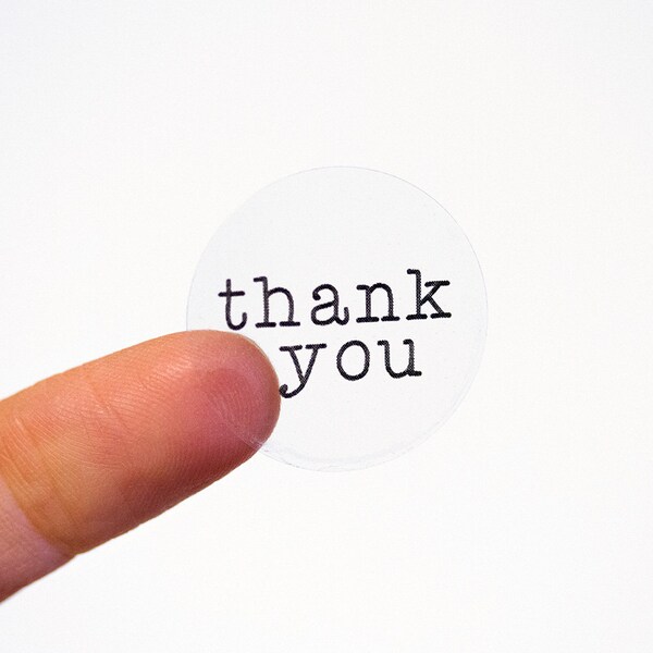 Thank You Sticker - Etsy