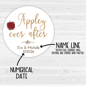 Appley Ever After Wedding Stickers | Wedding Favors | Wedding Labels ...