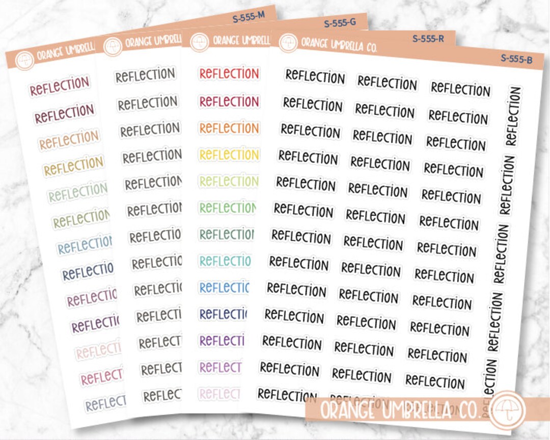 CLEARANCE Reflection Script Planner Stickers F3 S-555 - Etsy