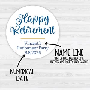 Happy Retirement Stickers | Retirement Party Favor Labels ...