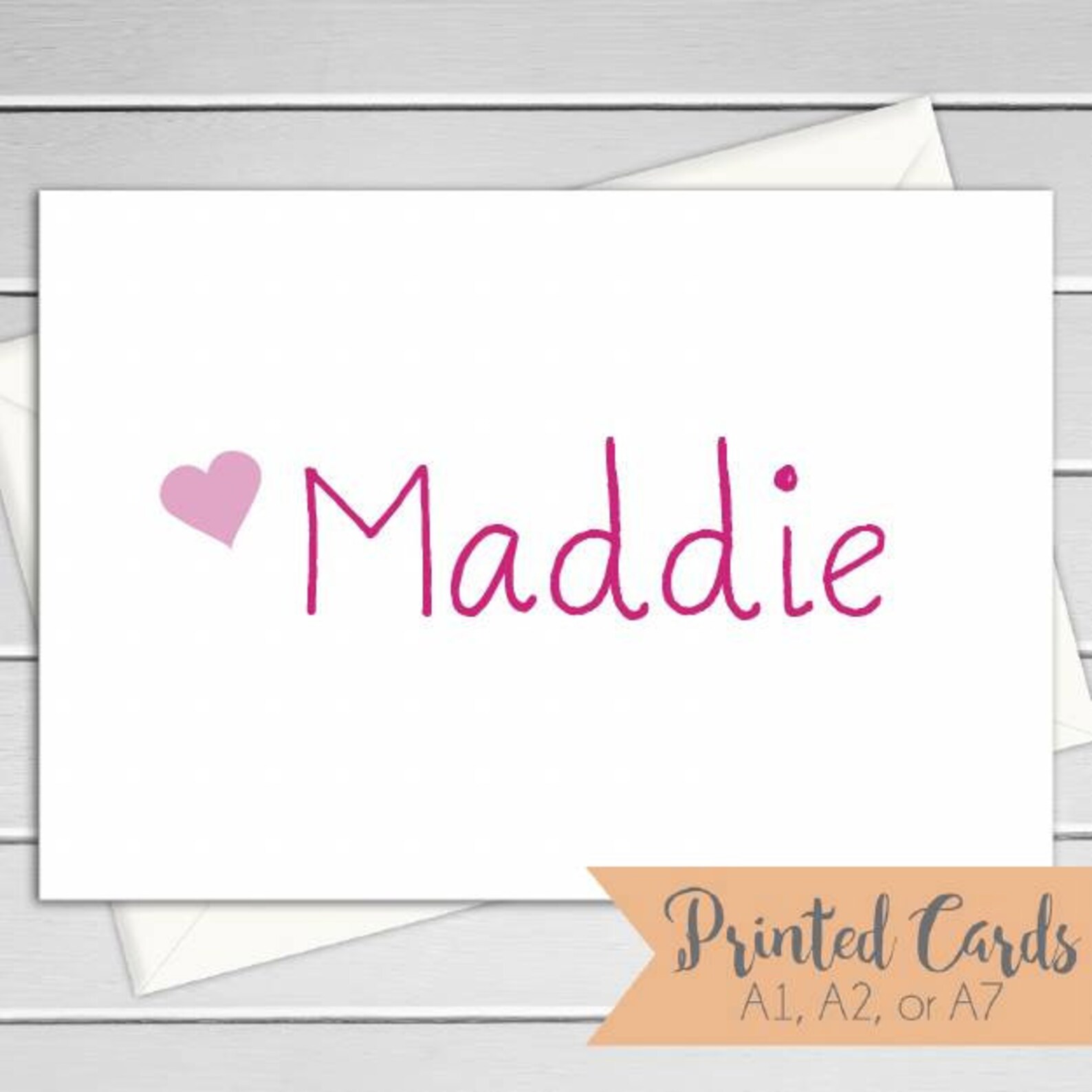 Name Note Cards Folded 6pk Personalized Folded Cards With - Etsy