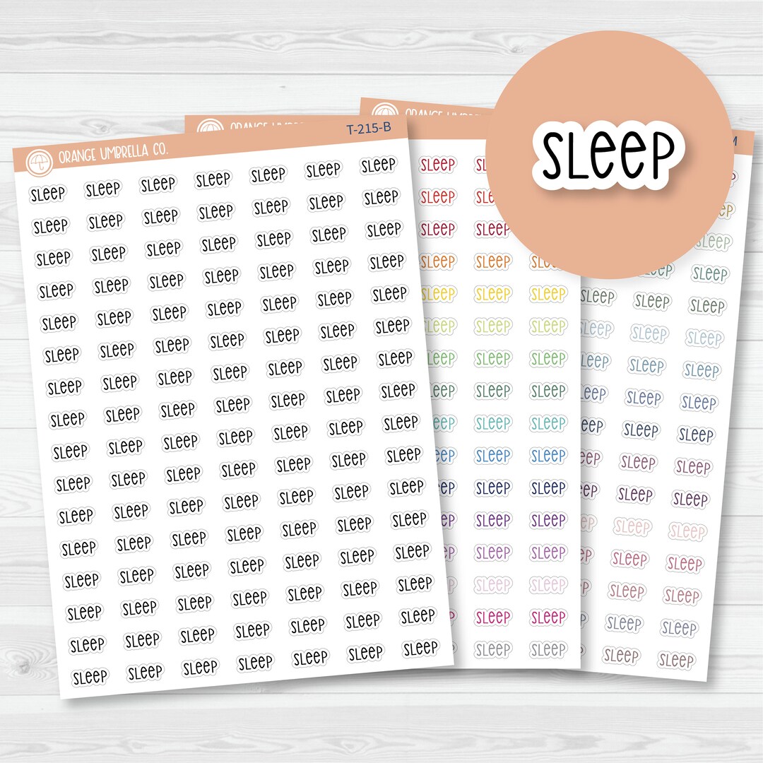 Sleep Script Planner Stickers | F3 | T-215 - Etsy