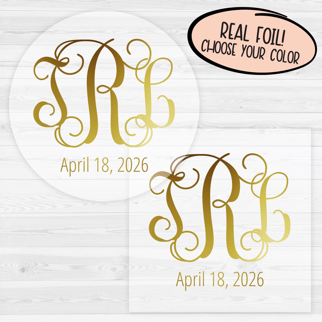 Monogrammed Wedding Stickers | Monogram Wedding Stickers | Wedding ...