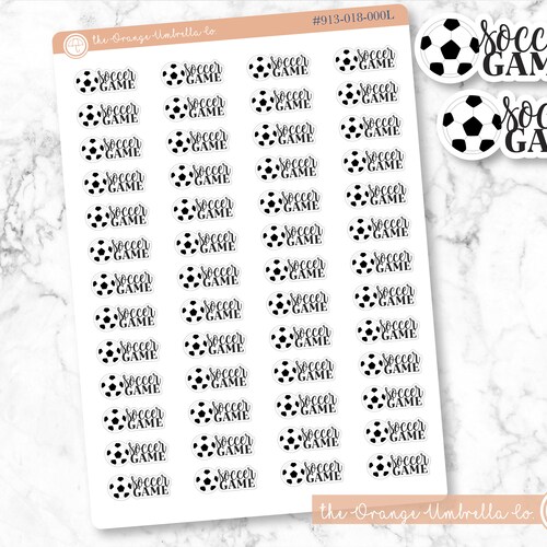 Soccer Game Icon Script Planner Stickers E-015 / 913-018 - Etsy