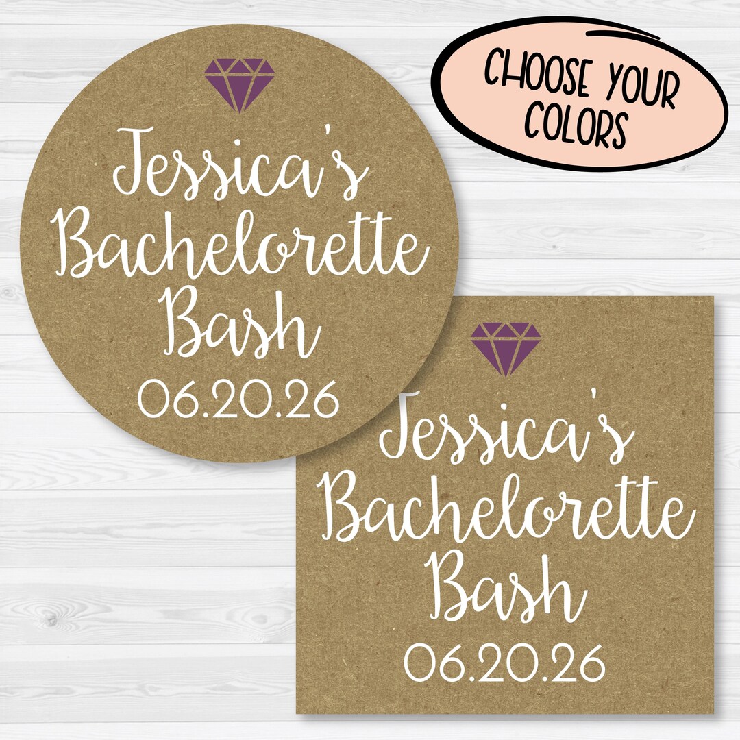 Bachelorette Bash Stickers | Bachelorette Party Labels | Personalized ...