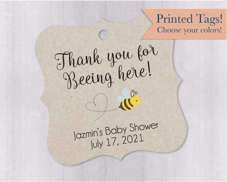 Thank You for Beeing Here! Event/celebration Favor Tags, Kraft Brown ...