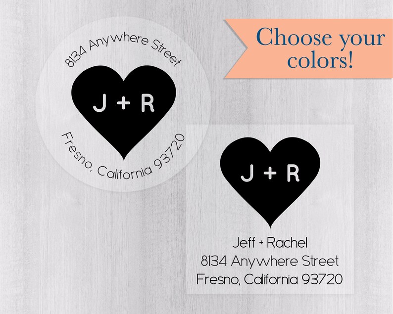Wedding Return Address Stickers Clear Transparent Initial - Etsy