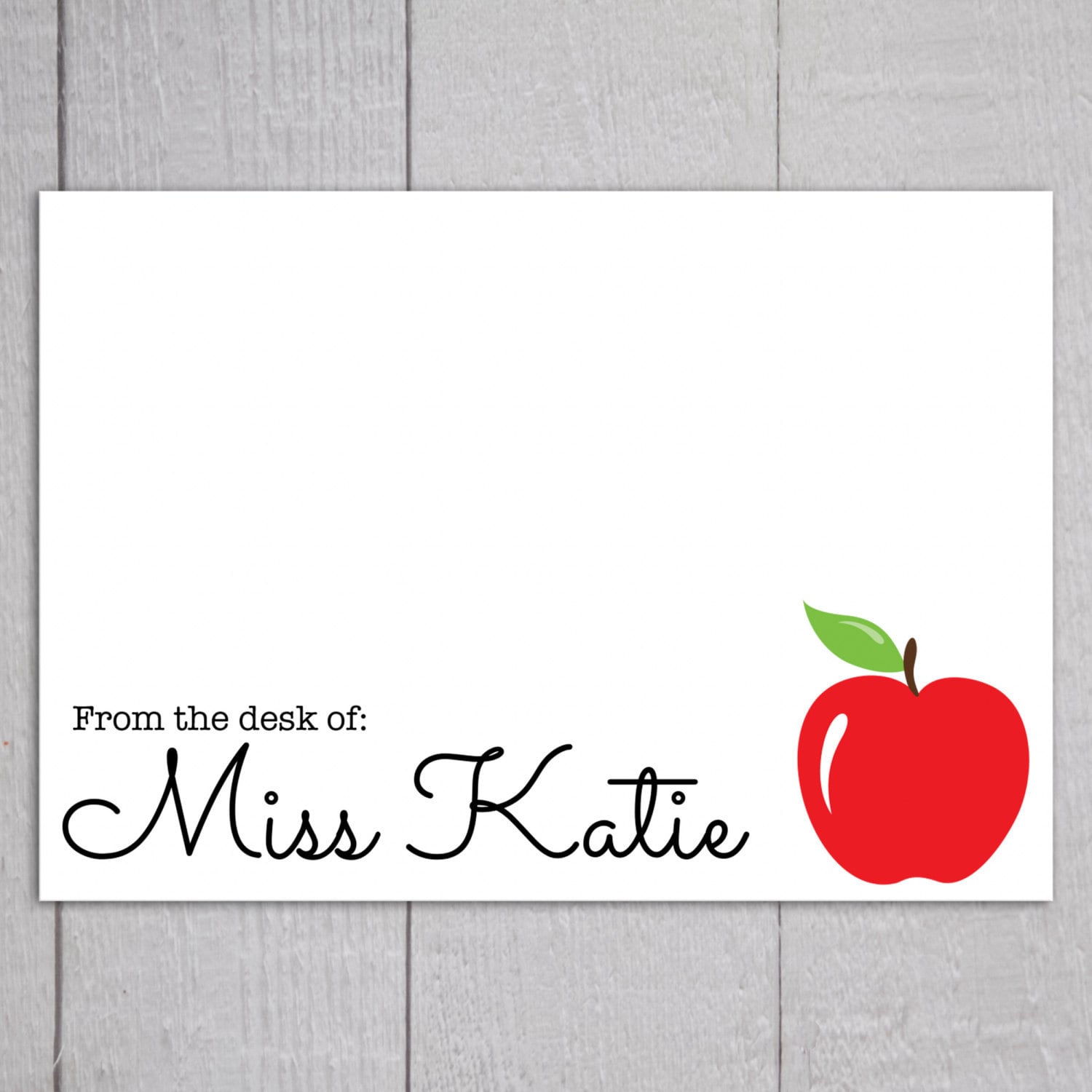 Teacher Note Cards 12pk Personalized Flat Note Cards - Etsy