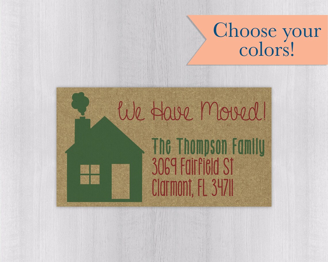 We Have Moved Address Kraft Stickers, We've Moved Address Labels ...