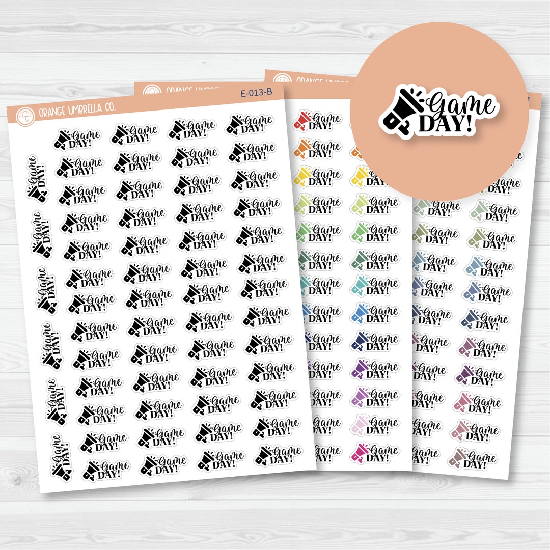 Game Day Cheer/cheerleading Icon Script Planner Stickers | FC10 | E-013 ...