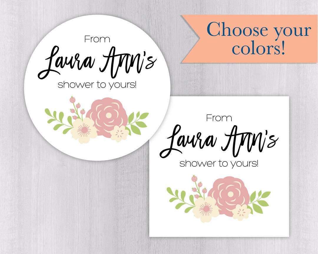 Shower Stickers, From My Shower to Yoursbridal Shower Favor Stickers ...