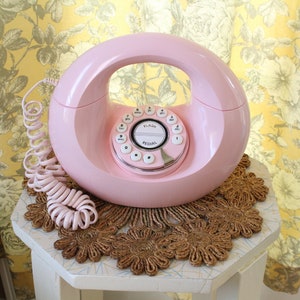 Vintage Pink Donut Phone Push Button Doughnut Telephone - Etsy